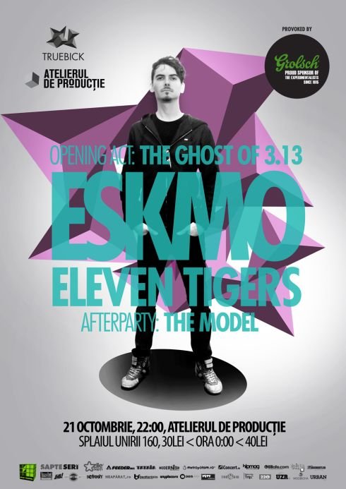 ESKMO si Eleven Tigers live la Bucuresti @ Atelierul de Productie