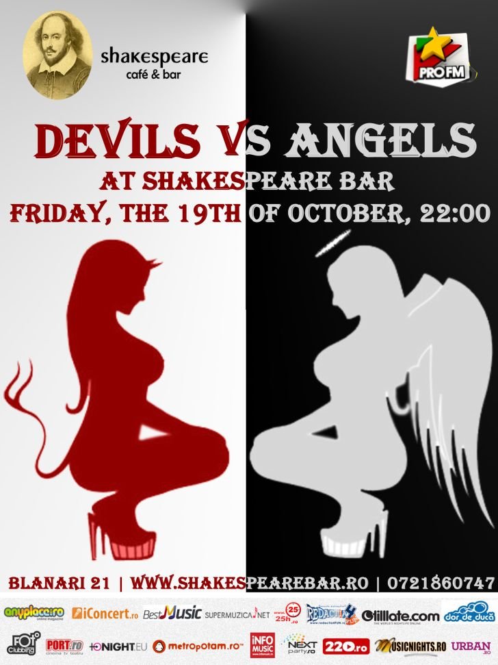 Devils vs Angels in Shakespeare Bar