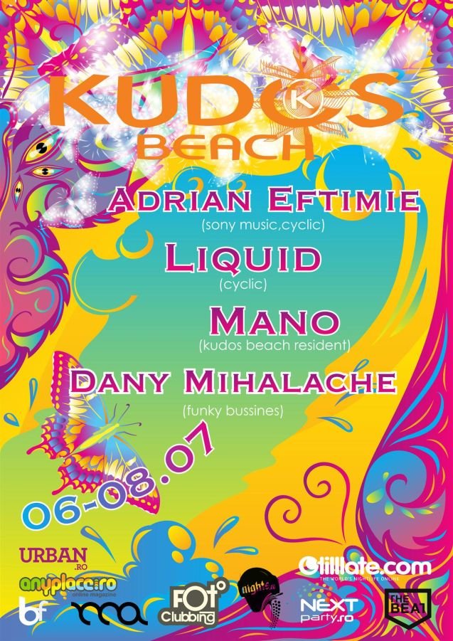 KUDOS BEACH Weekend Party 6-8 iulie!