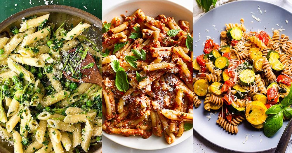 Trei sosuri pentru paste care se prepara rapid cu legume de vara.