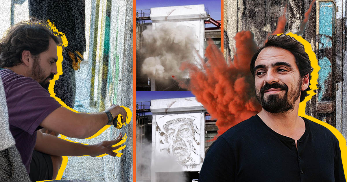 Un artist portughez creeaza portrete din explozibilul pentru demolari ... Un artist portughez creeaza portrete din explozibilul pentru demolari ...