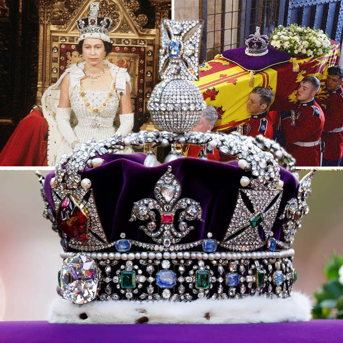 Povestea Coroanei Imperiale de Stat aflata pe sicriul Reginei Elisabeta ...