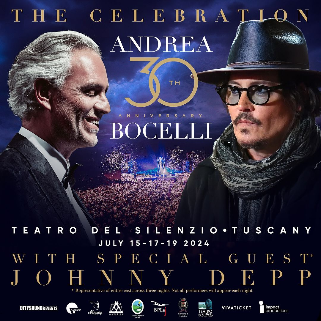 Johnny Depp va canta alaturi de Andrea Bocelli la concertele sale ...