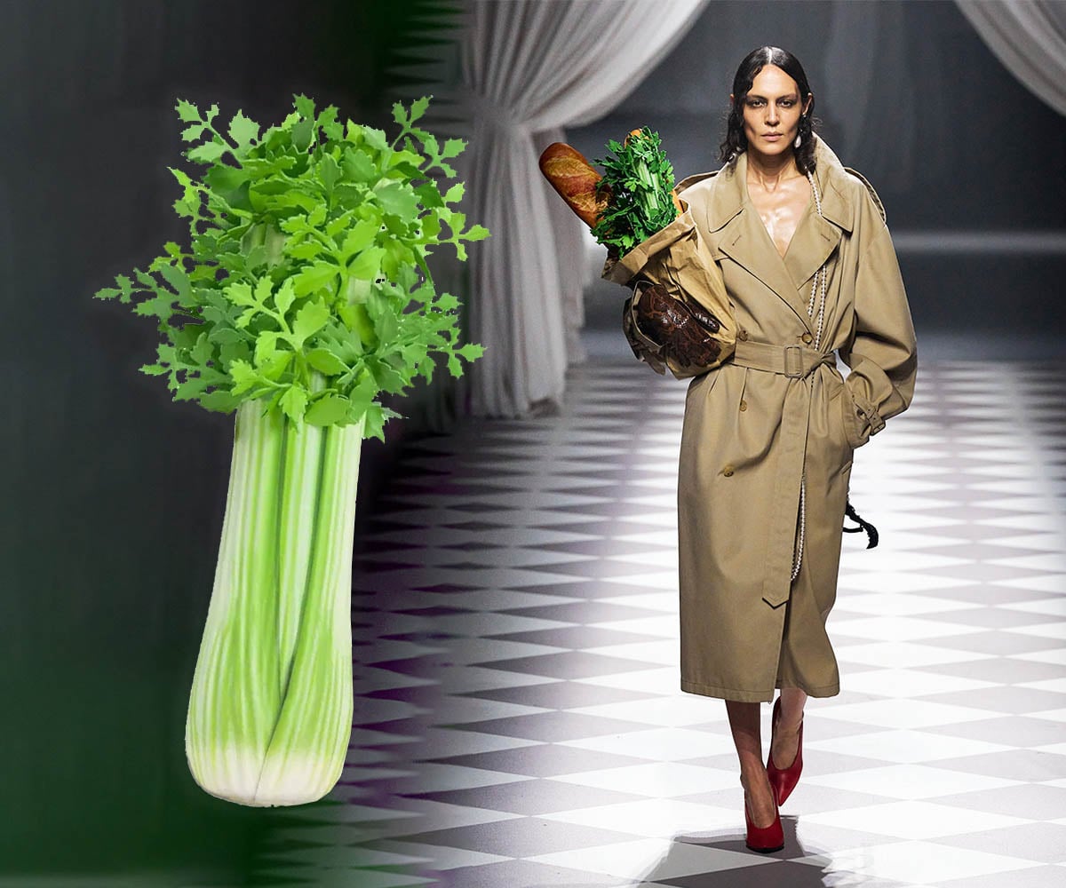 Moschino lanseaza o geanta sub forma unui apio, a unei tulpini de ...