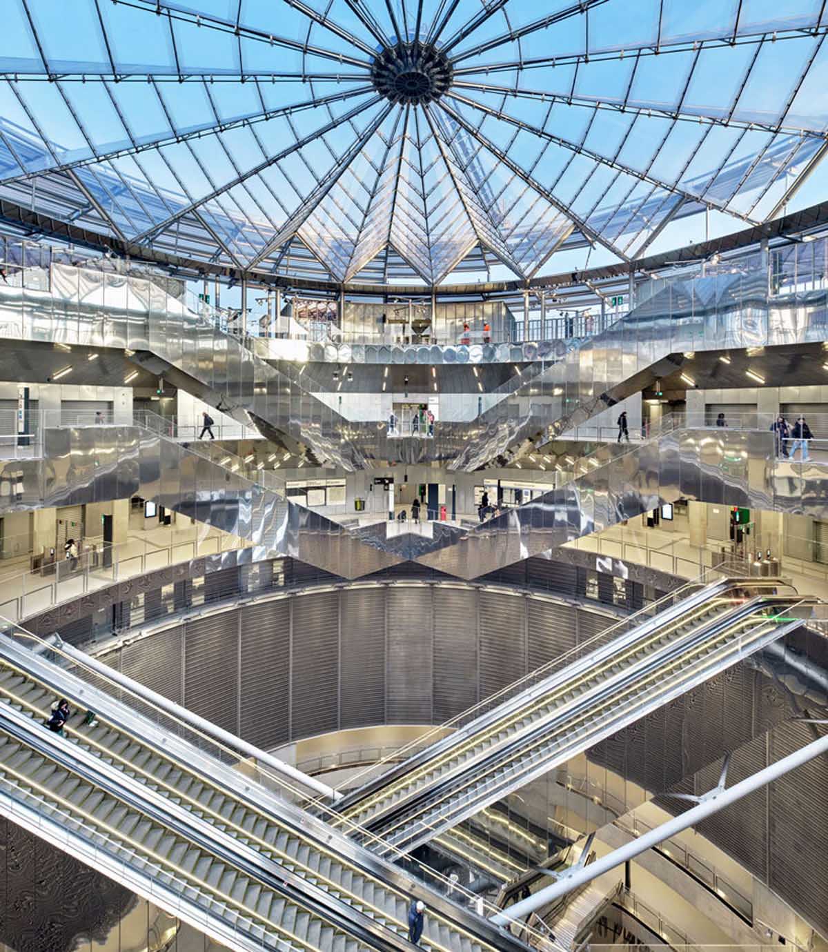 O statie de metrou nou deschisa la Paris are o arhitectura ...